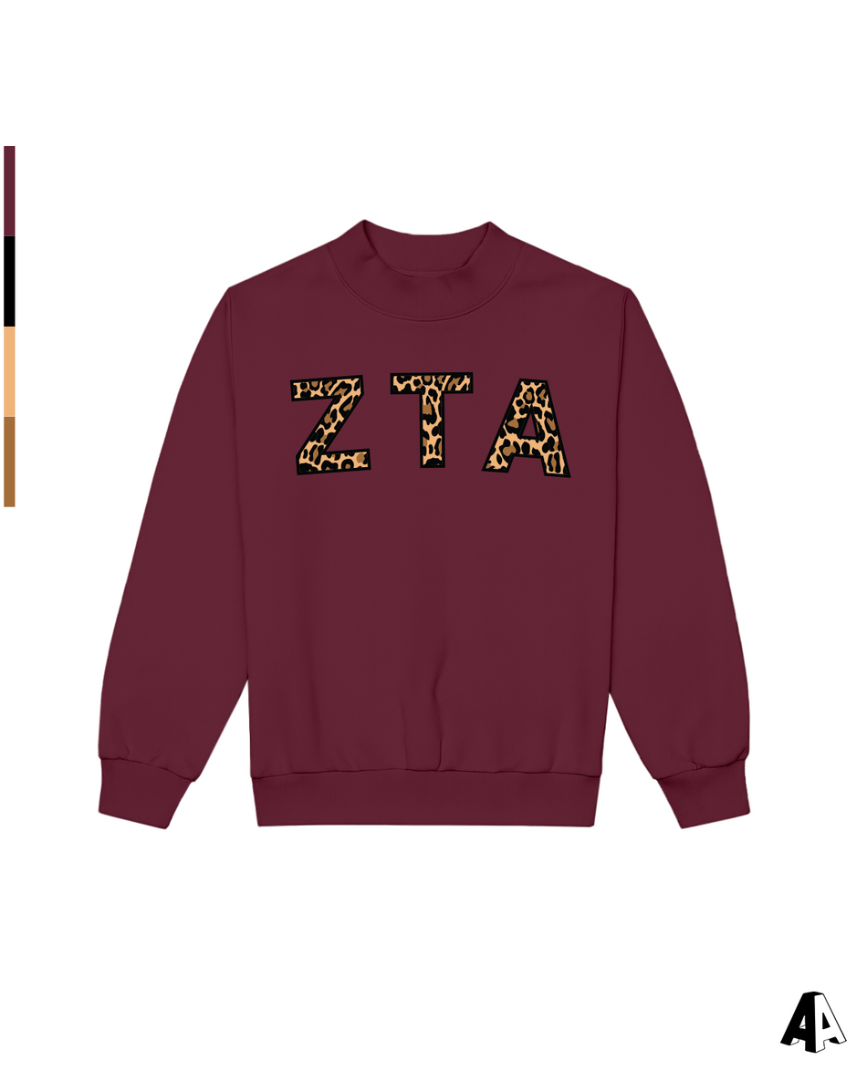 Maroon Cheetah Mockneck Zeta Tau Alpha University of Central Florida ...